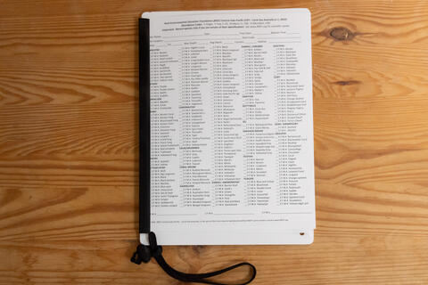 Large-format REEF Survey Slate | Reef Environmental Education Foundation